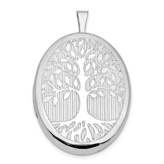 Sterling Silver Oval Tree Locket | Troy Shoppe Jewellers
